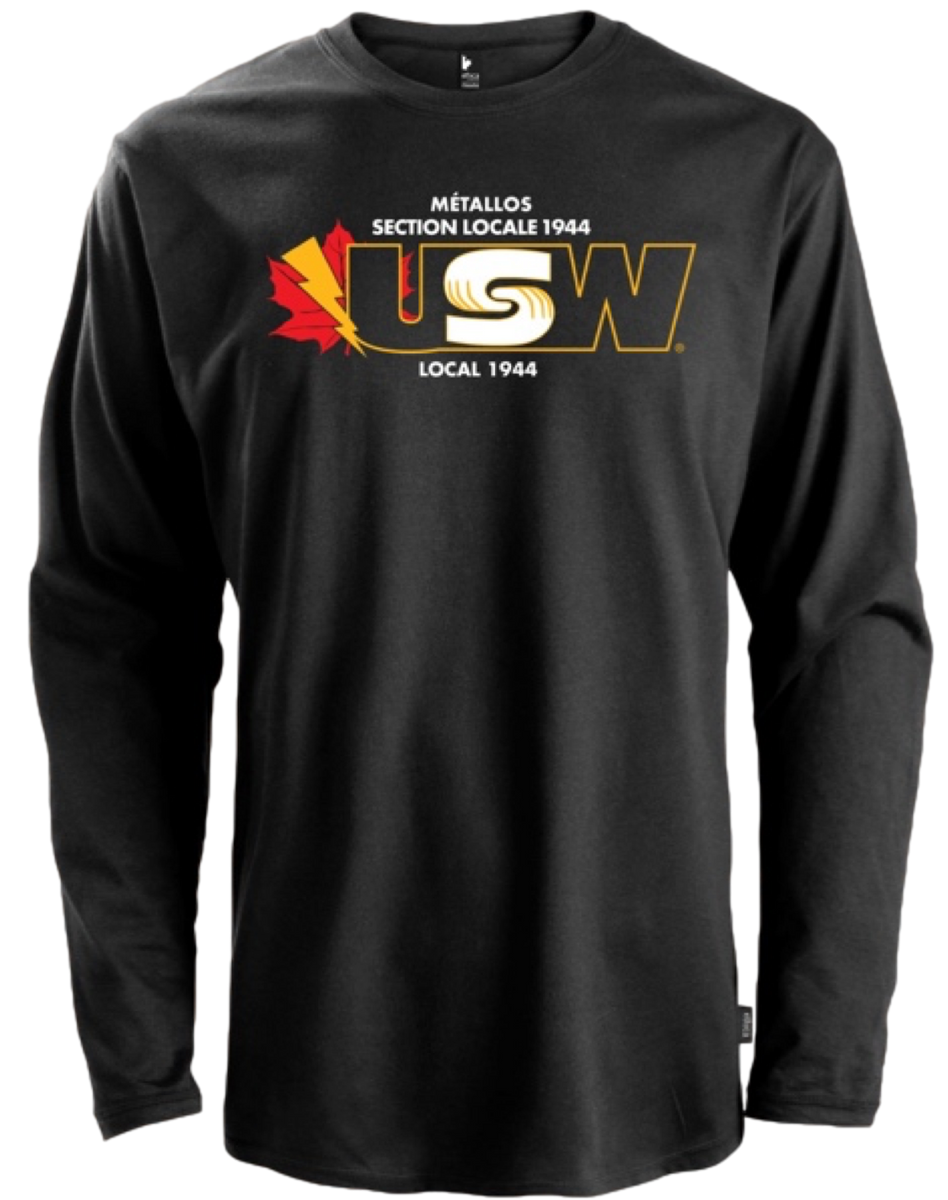 Men's/Unisex Black Long Sleeves T-shirt with Colour Logo – United Steel ...